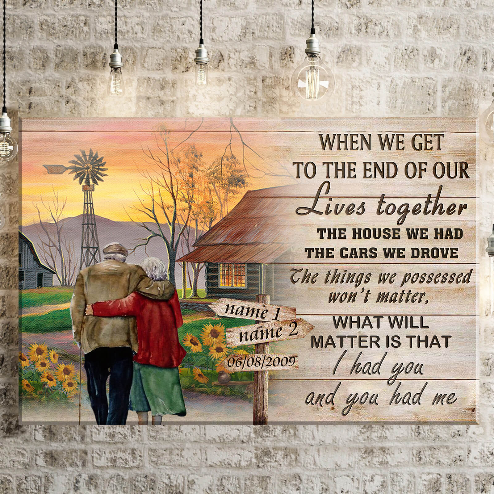 I Had You And You Had Me Personalized Couple Canvas Poster – GoFamilygift