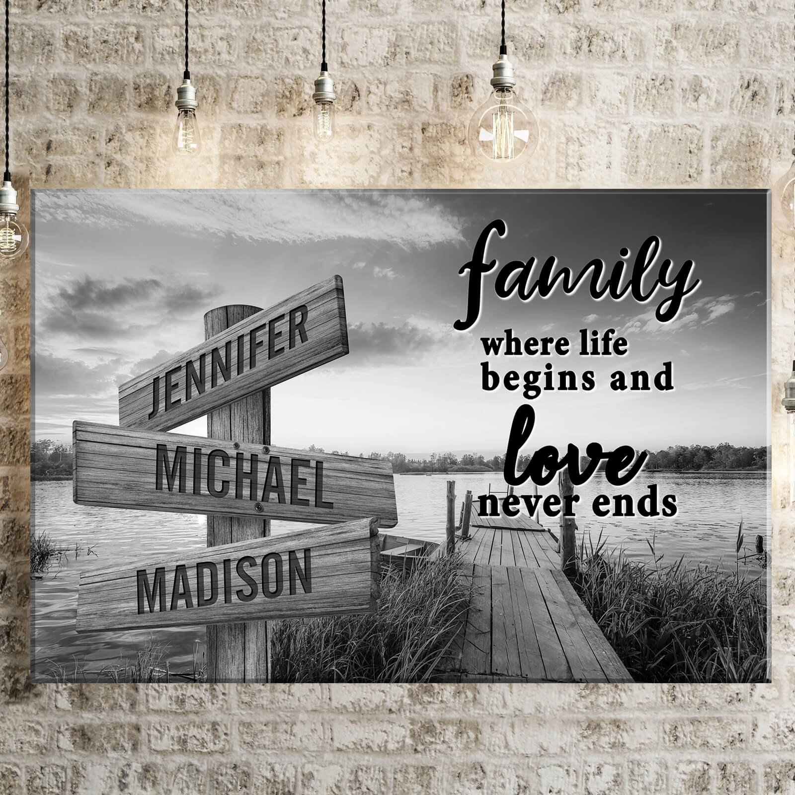 Lake Dock Where Life Begins And Love Never Ends Multi-Names Premium Ca ...