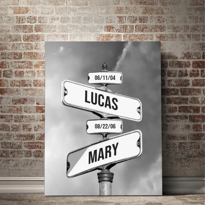 Personalized Canvas Poster "Date of birth of children" – GoFamilygift
