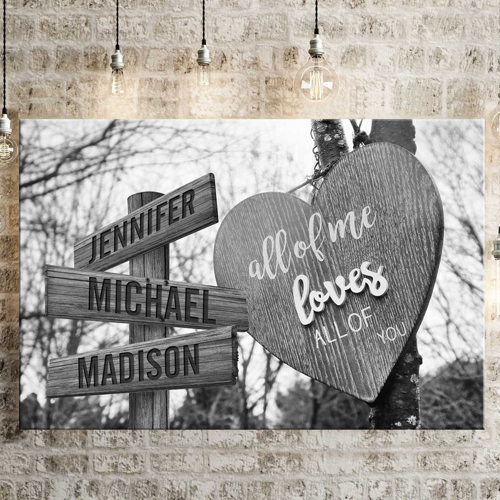 Love Board Multi-Names Premium Canvas Poster – GoFamilygift
